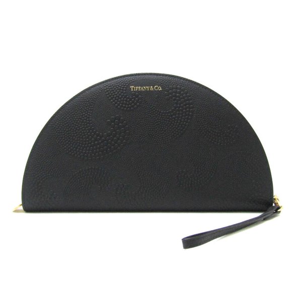 Tiffany & Co. | Bags | Tiffany Half Moon Menwomen Leather Long Wallet ...